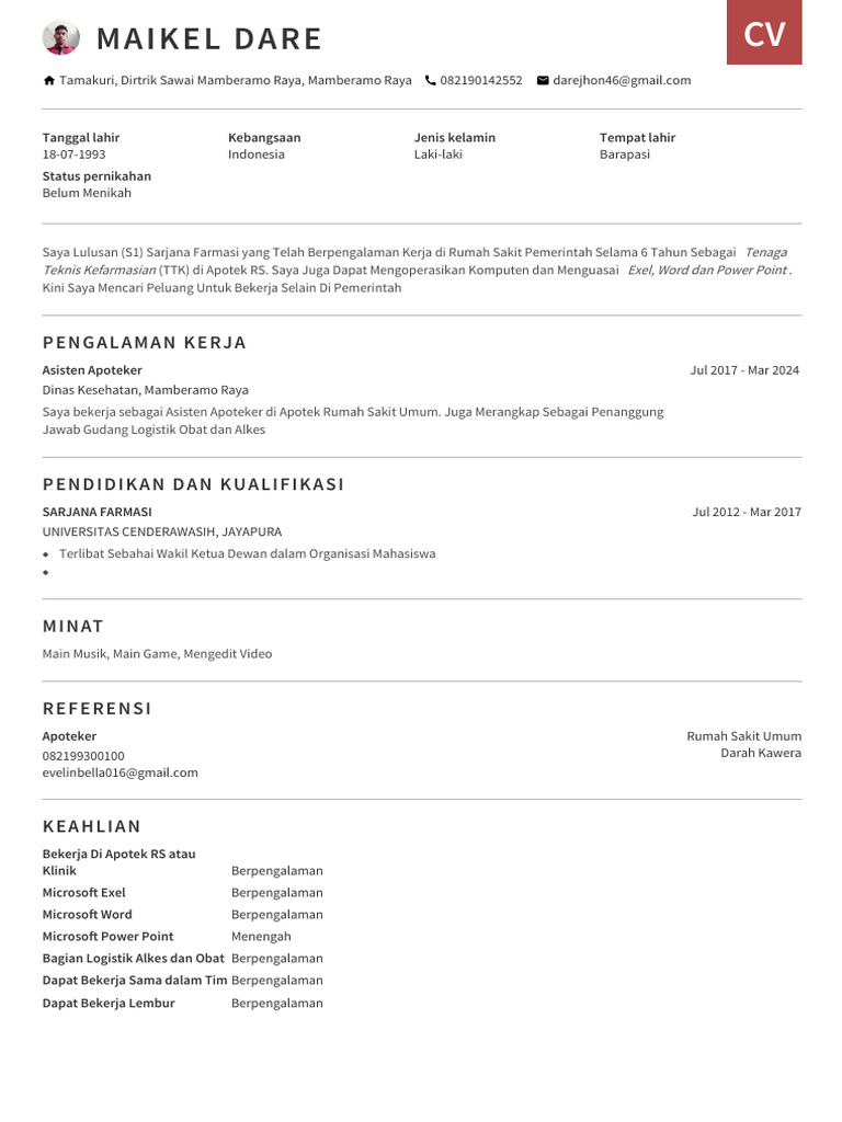 Contoh CV | PDF