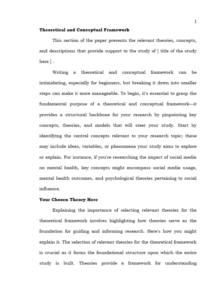 Theoretical and Conceptual Framework 1 | PDF | Theory | Hypothesis
