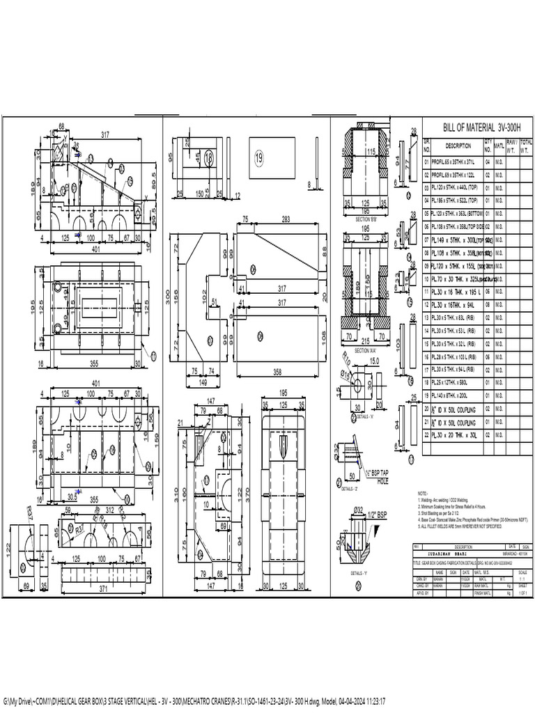 Casing Fabrication for 3v- 300 H-model | PDF | Applied And ...