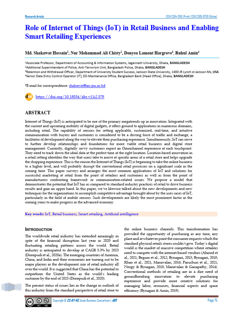 Role of Internet of Things IoT in Retail Business | PDF | Internet Of ...