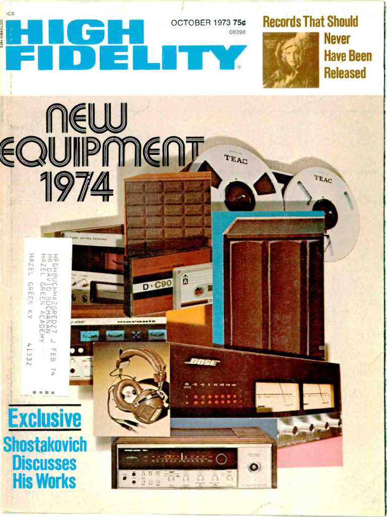 High Fidelity 1973 10 | PDF | Loudspeaker | Equalization (Audio)