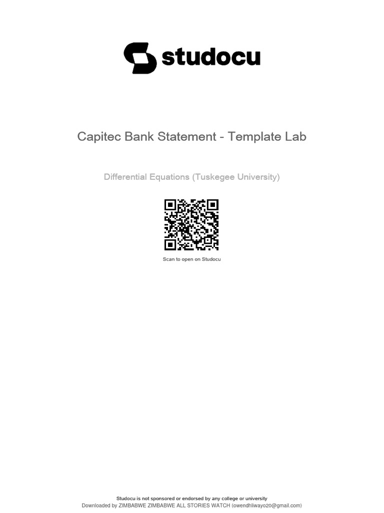 Capitec Bank Statement Template Lab | PDF | Automated Teller Machine | Cash