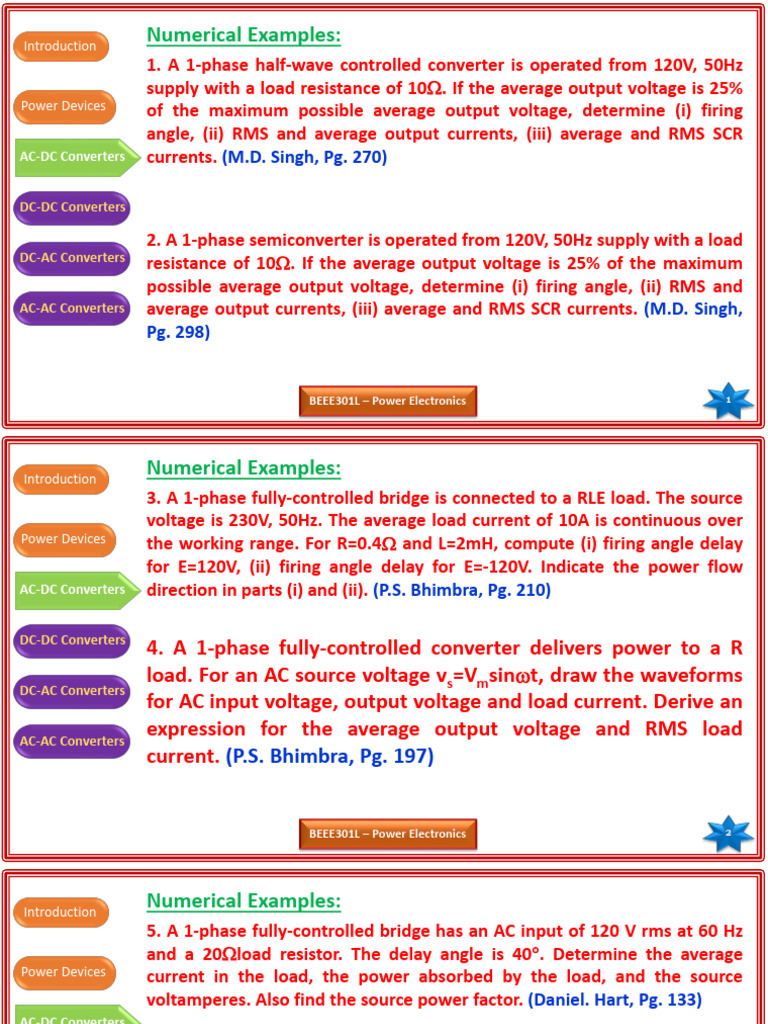 15 Lec-15 Numerical Examples On Controlled Rectifiers | Download Free PDF | Rectifier | Power ...