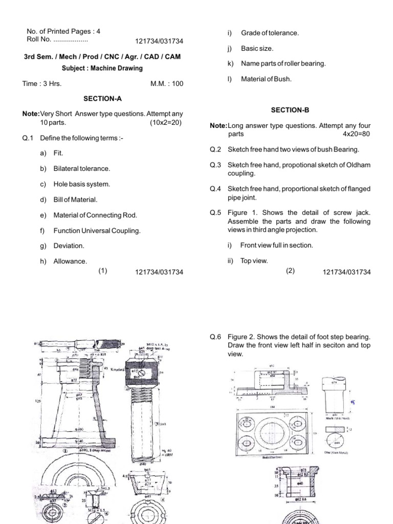 3rd Sem. / Mech / Prod / CNC / Agr. / CAD / CAM Subject: Machine ...