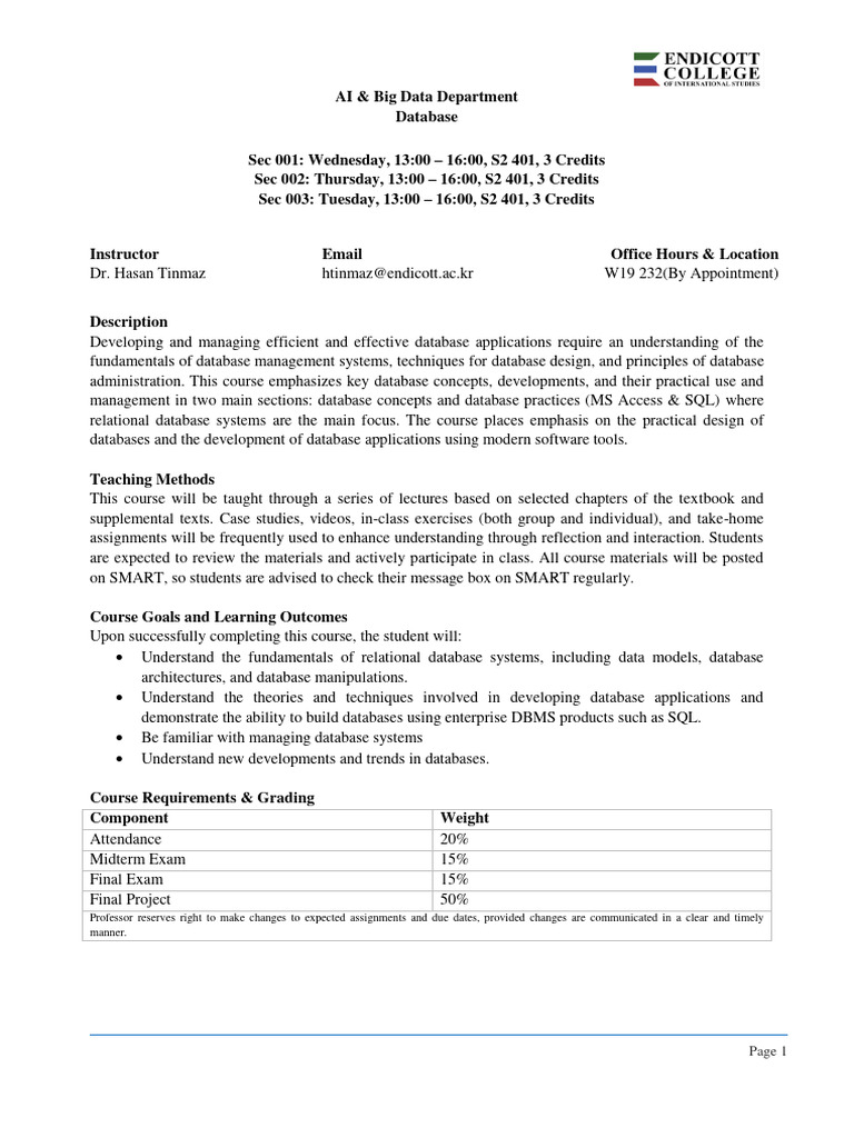 0 Database Syllabus | PDF | Databases | Microsoft Access 0 Database Syllabus | PDF | Databases | Microsoft Access