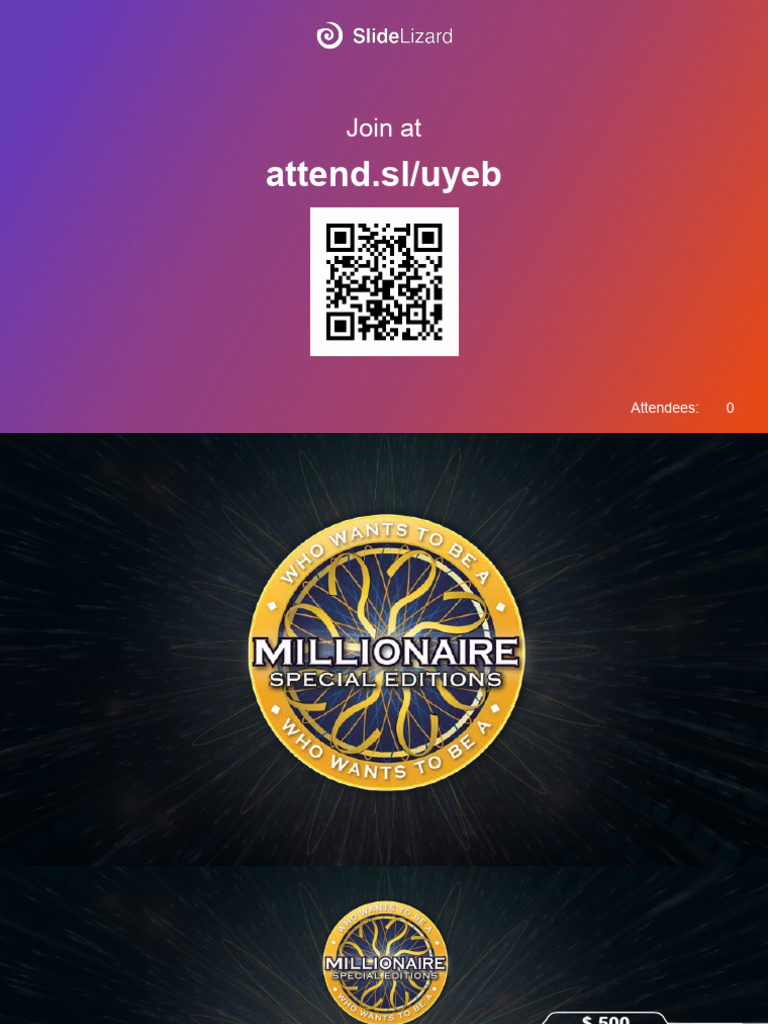 Who Wants To Be A Millionaire - Template by SlideLizard | PDF | Quiz Games