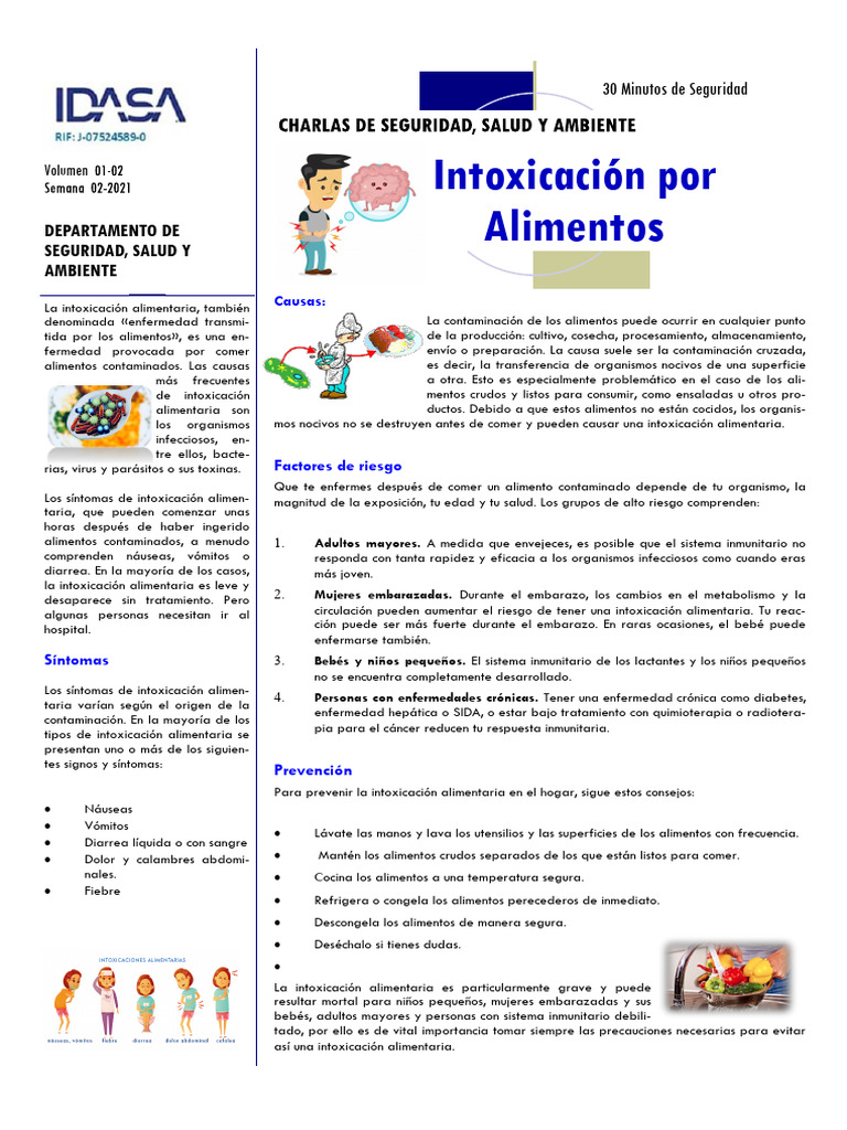 Prevención y síntomas de intoxicación alimentaria | PDF | Enfermedades ...