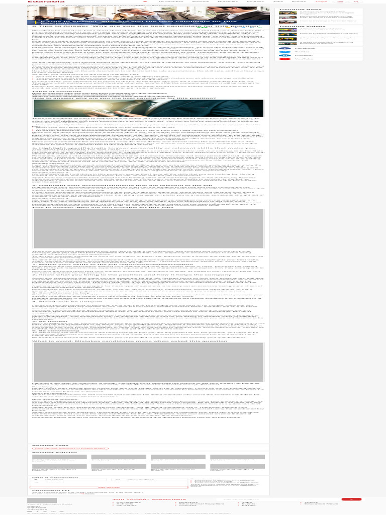 6 Tips to Answer ‘Why Are You the Best Candidate for This Position ...