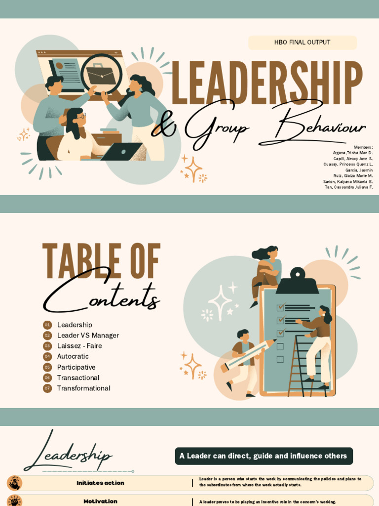 Leadership Final Output Bsma 1-1 | PDF | Leadership | Transformational Leadership