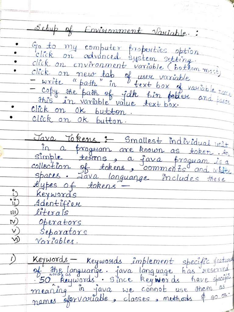 Java Handwritten | PDF | Variable (Computer Science) | Object Oriented ... Java Handwritten | PDF | Variable (Computer Science) | Object Oriented ...