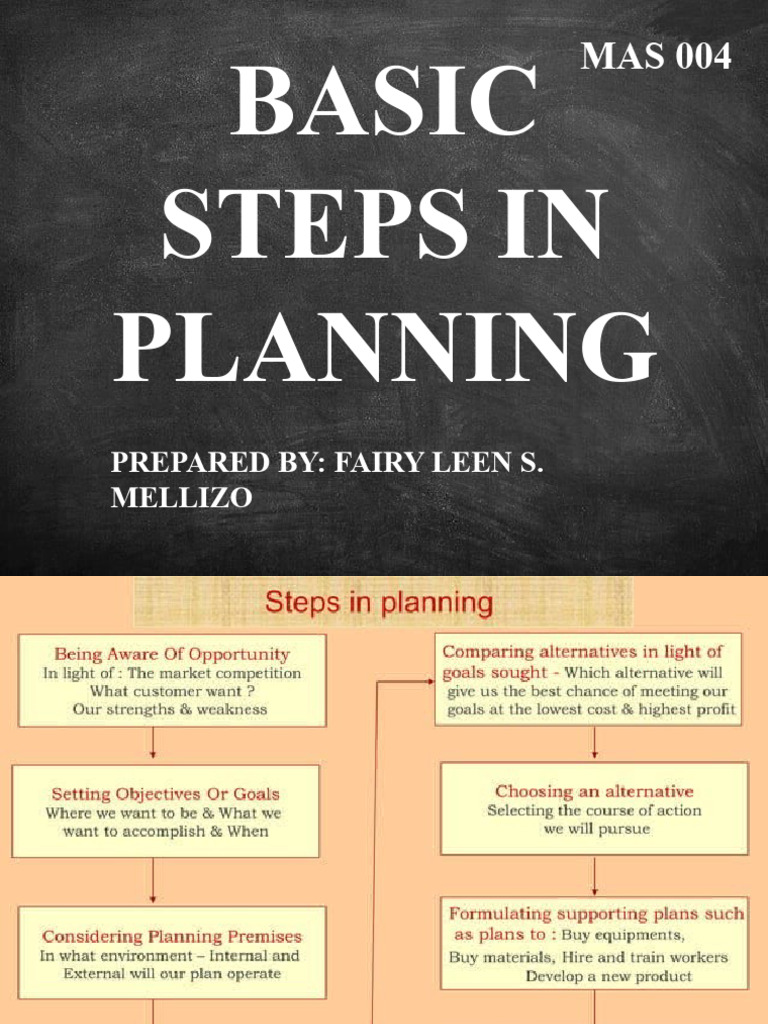MAS 004 - Basic Steps in Planning | PDF