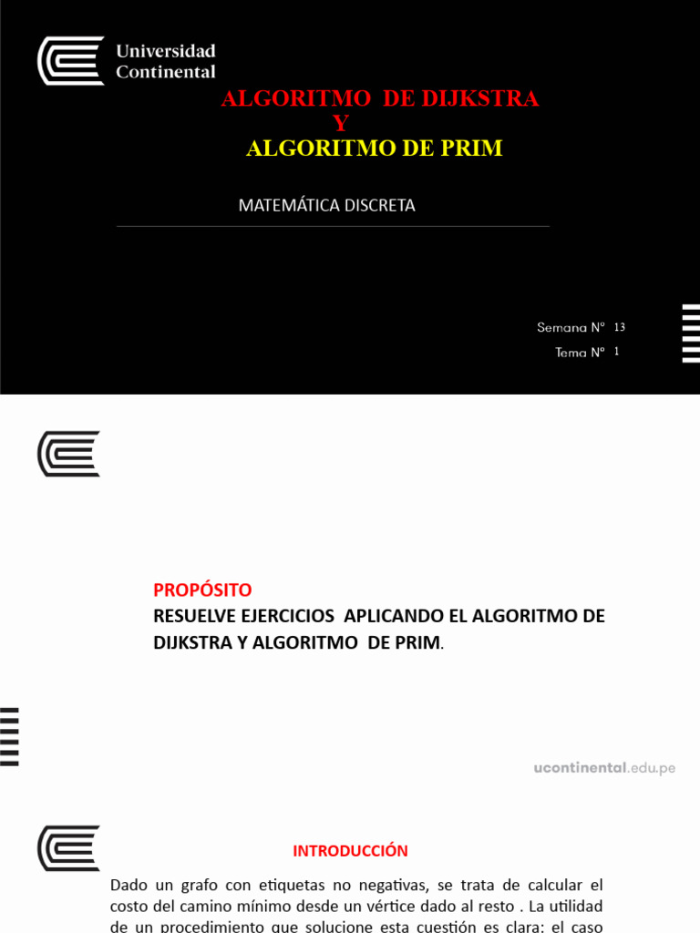 Algoritmo de Dijkstra y de Prim Final | PDF | Matemáticas Aplicadas ...