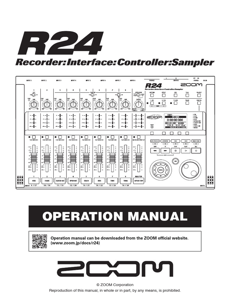 Zoom R24 Manual | PDF | Electrical Engineering | Electronics
