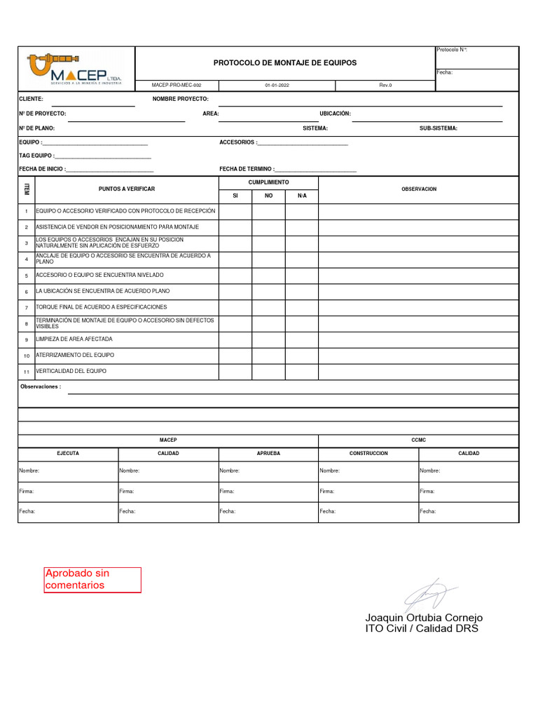 MACEP-PRO-MEC-002 | PDF MACEP-PRO-MEC-002 | PDF