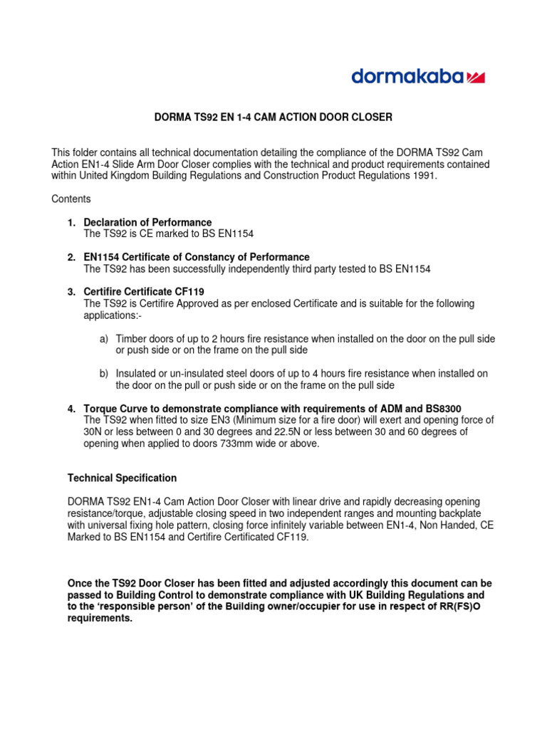 TS92 EN1 - 4 Product Pack - March2020.pdf - 1097654 | PDF | Building ...