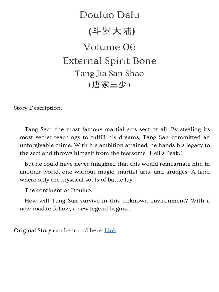 Douluo Dalu - Volume 06 (Chapter 036-042) - External Spirit Bone (Blue Silver) (Dotnovel ...