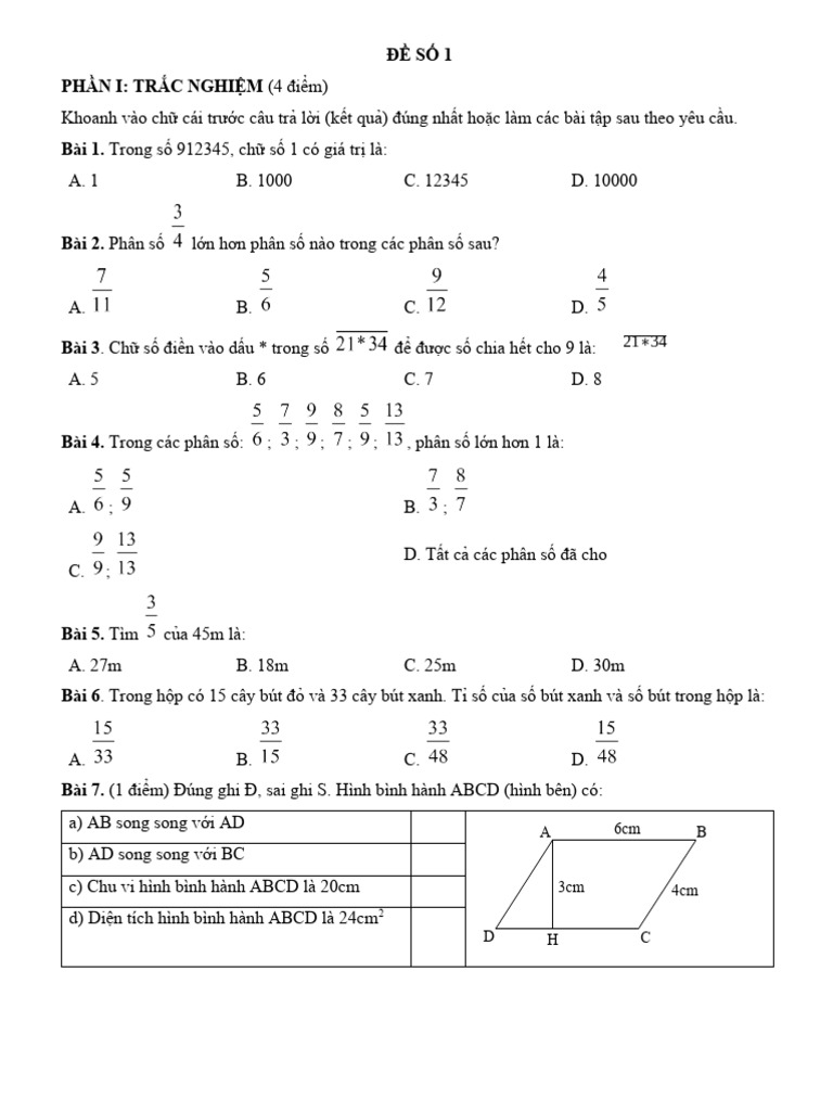 18 ĐỀ THI HK2 (LỚP 4) | PDF