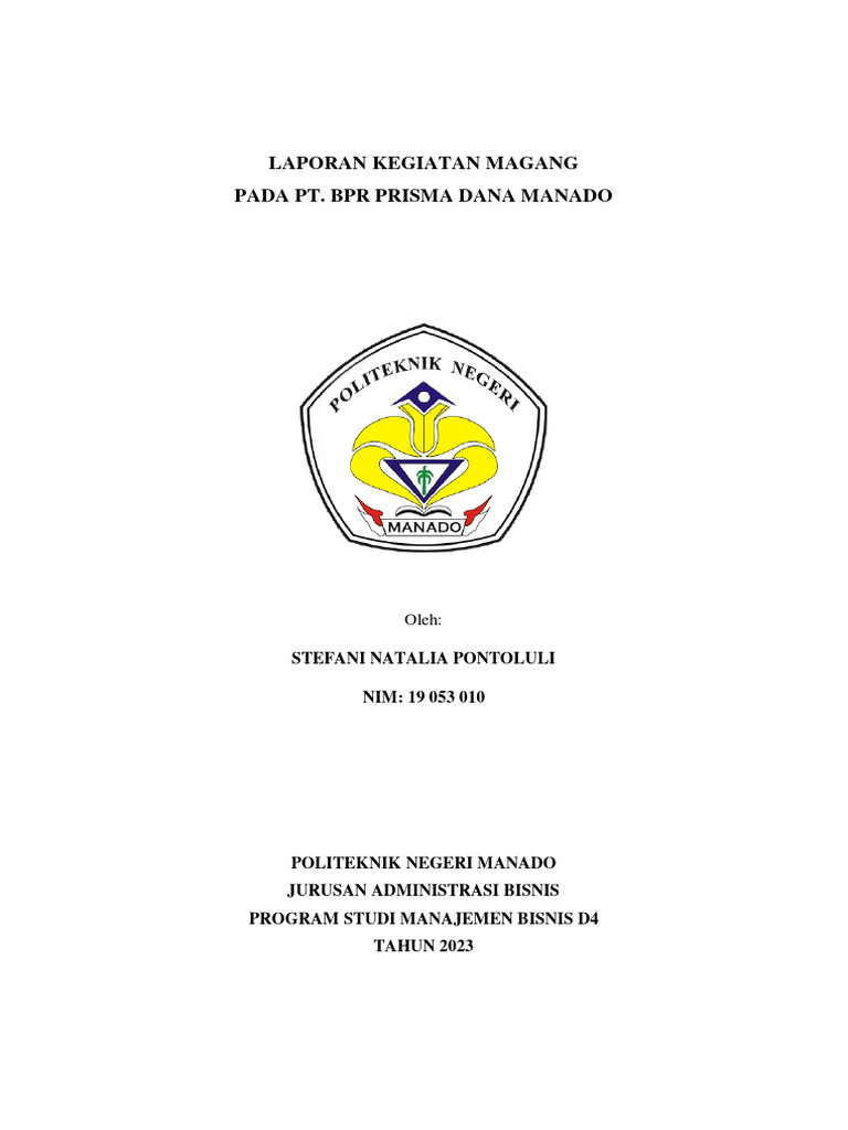 Laporan Magang di BPR Prisma Dana | PDF | Karier & Perkembangan | Bisnis