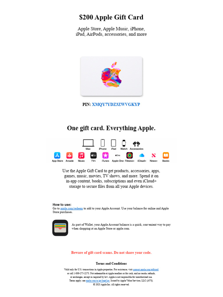Your Apple Egift Card | PDF