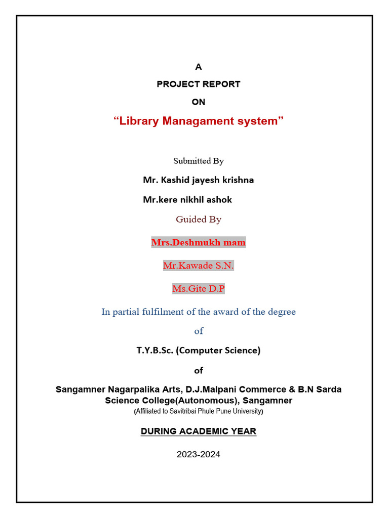 Project Documentation 2023 24-1 | PDF | Feasibility Study | Computer Hardware