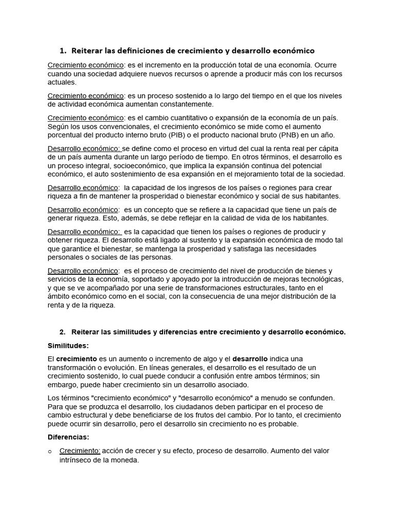 Crecimiento vs. Desarrollo Económico: Definiciones y Comparaciones ...