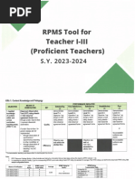 Dm-Ouhrod-2024-0290 Guidance On The RPMS-PPST Sy 2023-2024 | PDF | Teachers | Lesson Plan