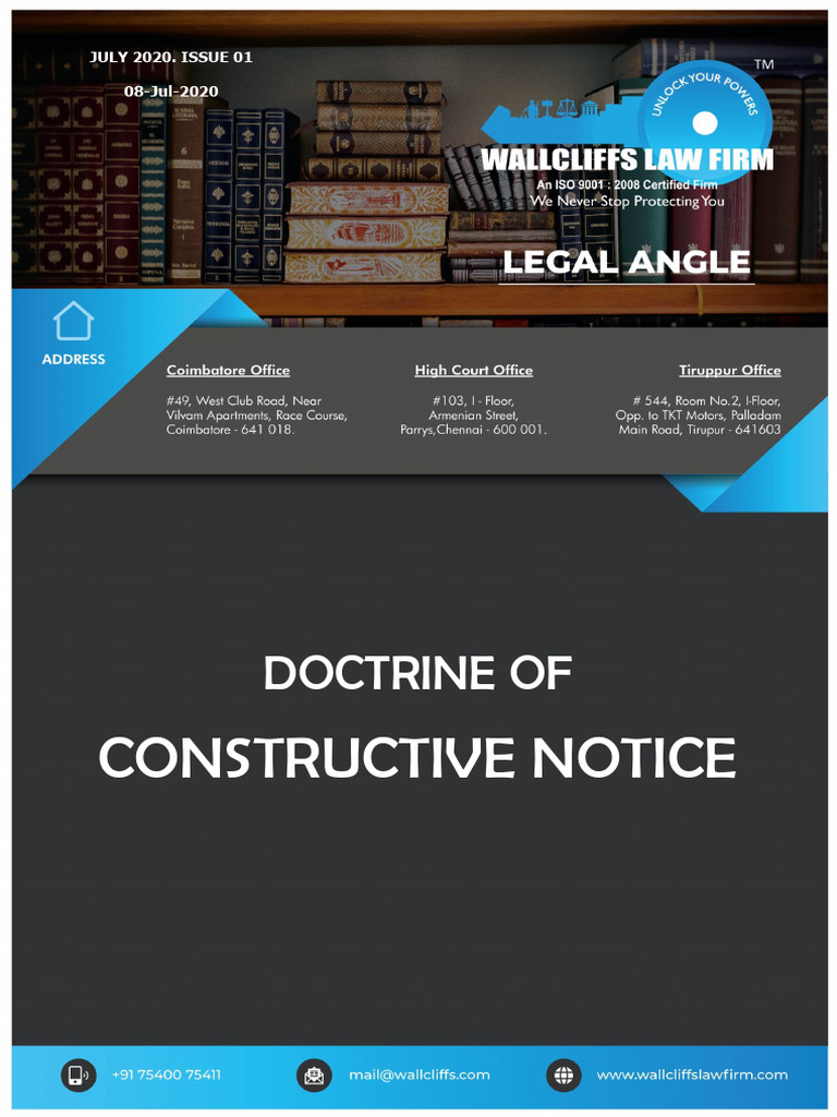 Rule of Constructive Notice ENG | PDF | Articles Of Association | Legal ...