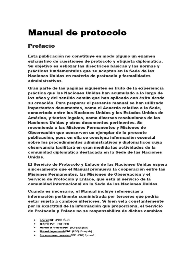 Manual de Protocolo | PDF | Embajador | Visa de viaje