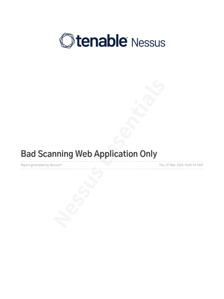 Bad Scanning Web Application Only - Fid1s4 | PDF
