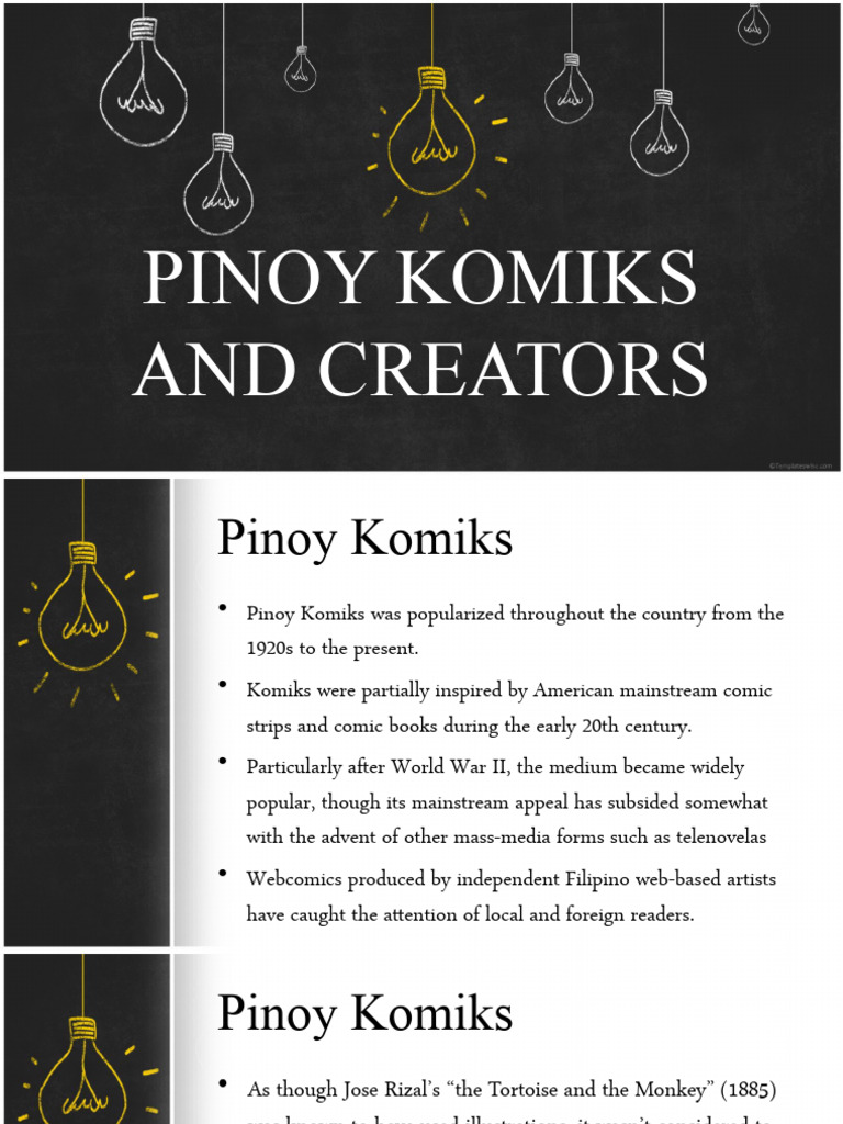 History of Pinoy Komiks and Creators | PDF | Cartooning | Comics