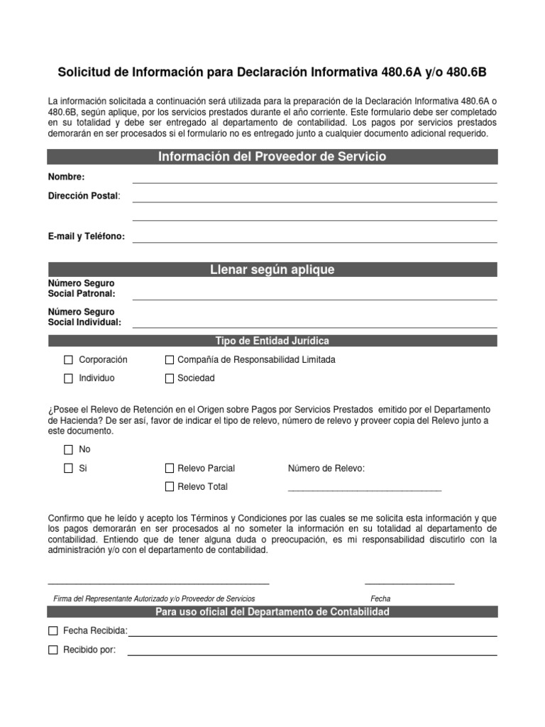 Formulario 480 | PDF