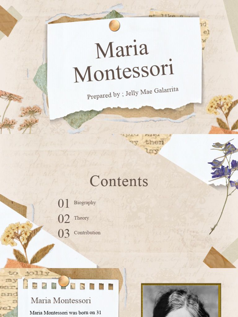 MARIA MONTESSORI REPORT | PDF | Montessori Education | Learning