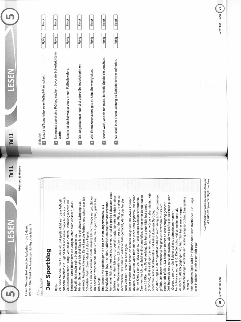 Lesen B1 (Teil5) | PDF