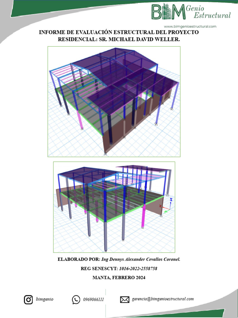 Informe de Evaluación Estructural Weller | PDF | Viga (Estructura) | Columna