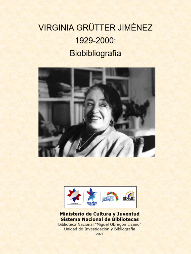 Biobibliografia Virginia Grutter, Escritora Costarricense | PDF