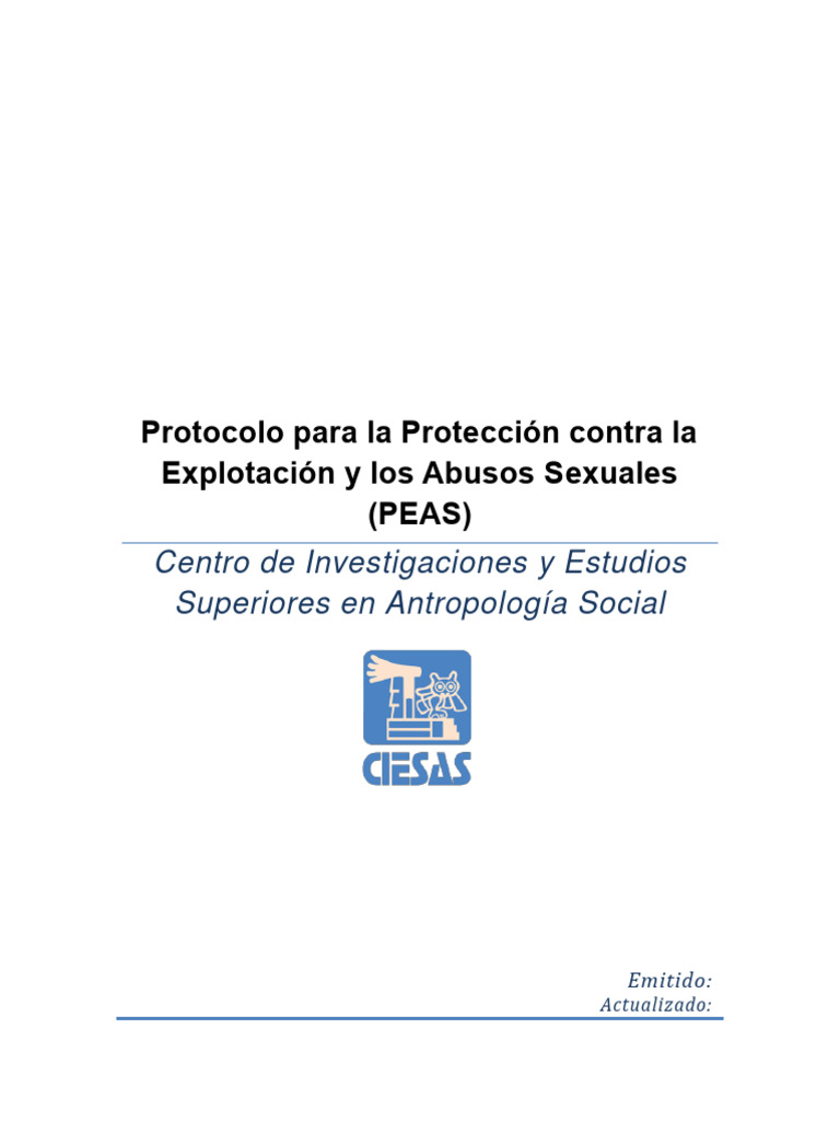 Protocolo PEAS CIESAS | Descargar gratis PDF | Violación | Abuso sexual
