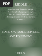Hand Spa Tools, Supplies and Equipment | PDF