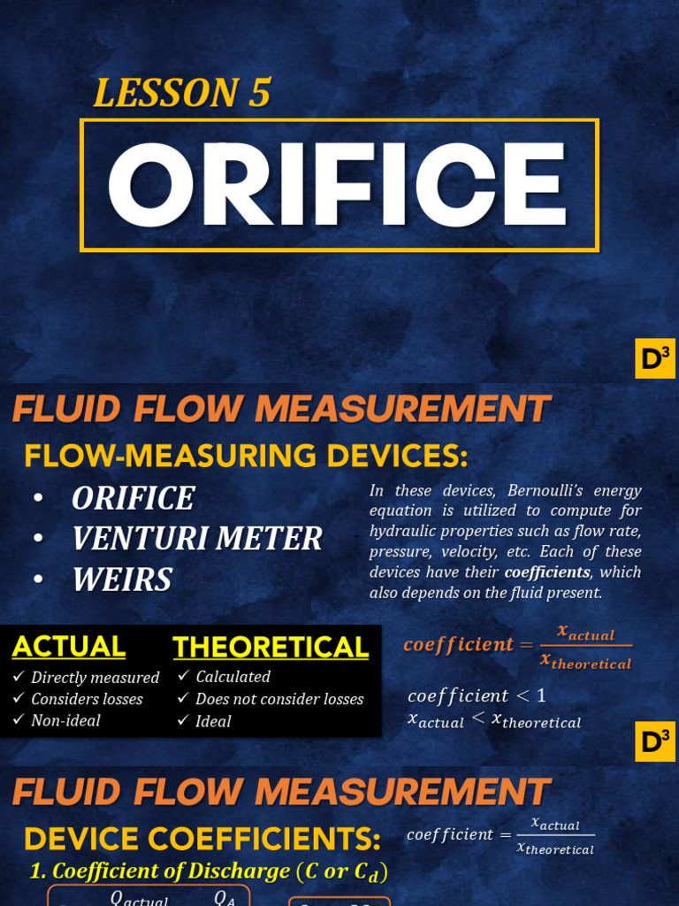 Sharp-Edged Orifice Flow Calculations | PDF | Flow Measurement | Mechanics