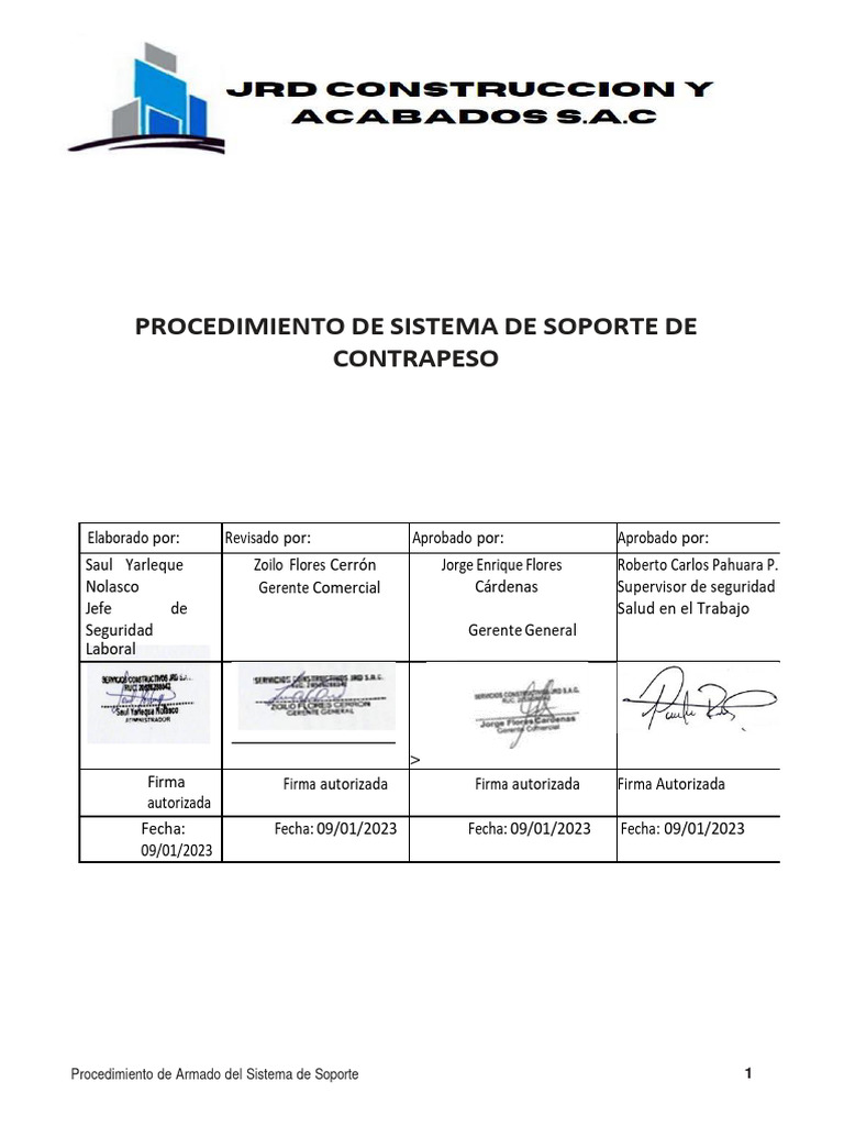 PROCEDIMIENTO DE SISTEMA DE SOPORTE 1 | PDF | Ingeniero civil | Ingeniería estructural