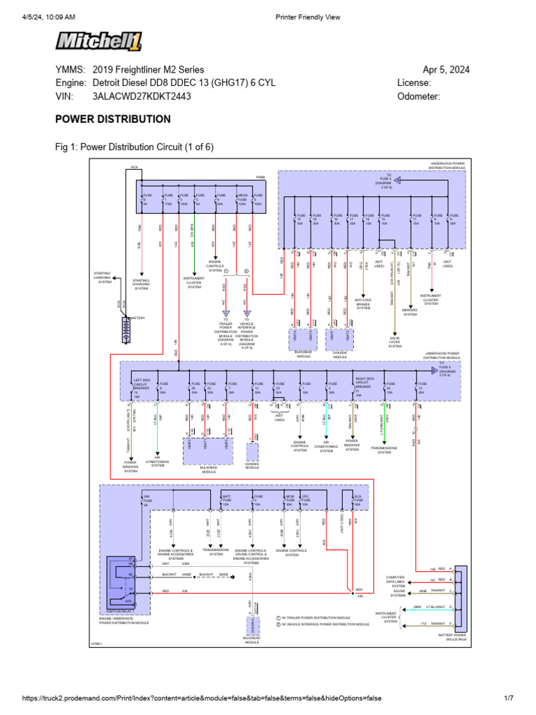 Power Distribution Circuit Diagrams | PDF | Commercial Vehicles ...