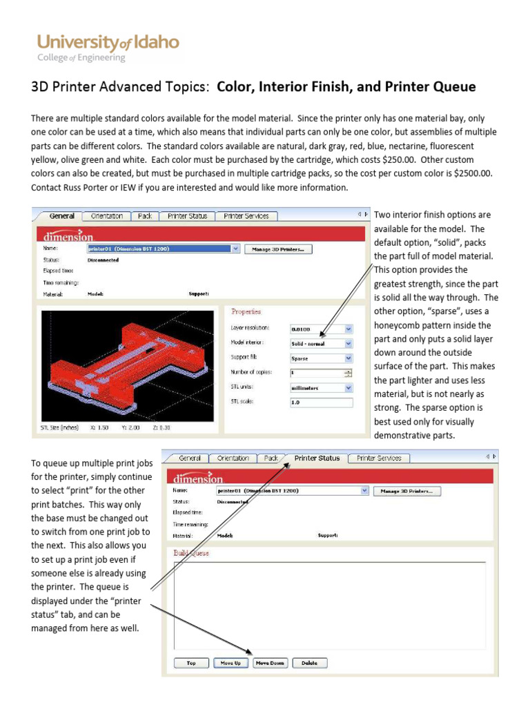 3d Printer Advanced Topics Color Finish and Queue PDF | PDF | Printer ...