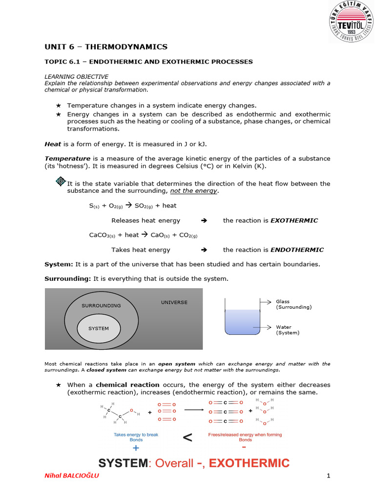 AP Chem Unit 6 | PDF | Chemical Reactions | Heat