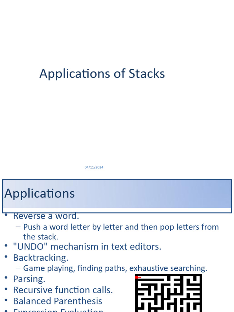 6 - Applications of Stacks | PDF | Applied Mathematics | Mathematical Notation