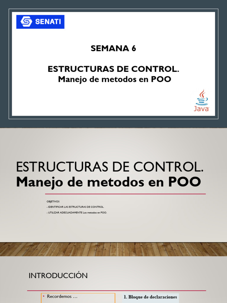SEMANA 6 2024 DS-ESTRUCTURAS DE CONTROL METODOS EN POO | PDF | Programa de computadora ...