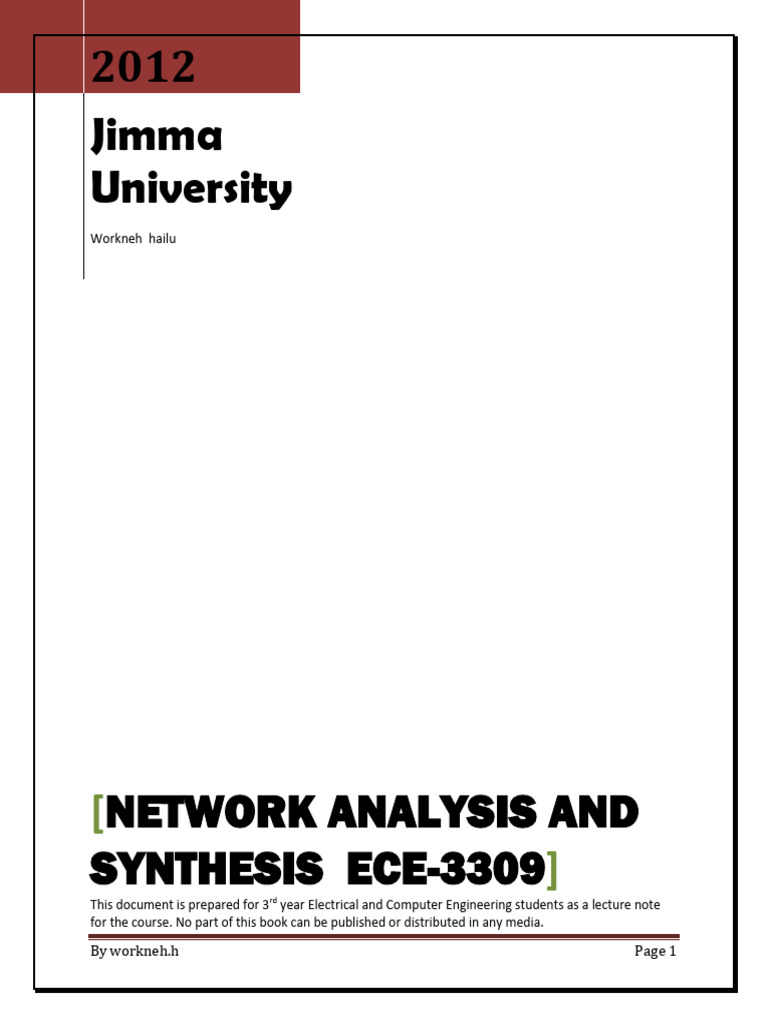 Chapter 1 | PDF | Electrical Network | Passivity (Engineering)