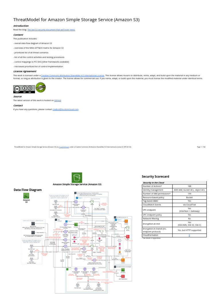 Amazon Simple Storage Service (Amazon S3) - ThreatModel - Update 1696204322 | PDF | Amazon Web ...