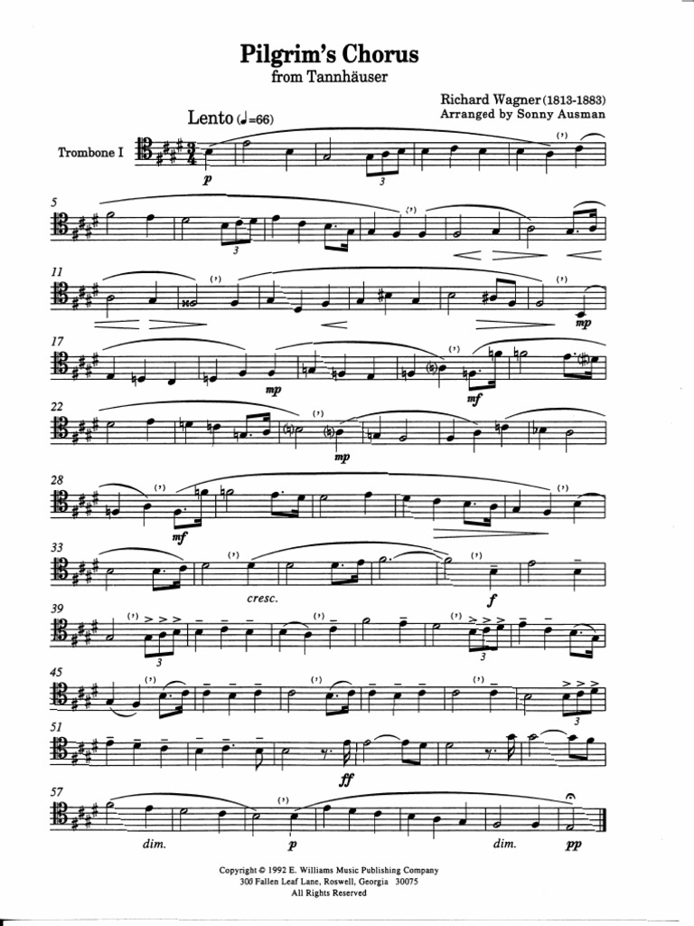 Wagner, R. - Pilgrims Chorus | PDF