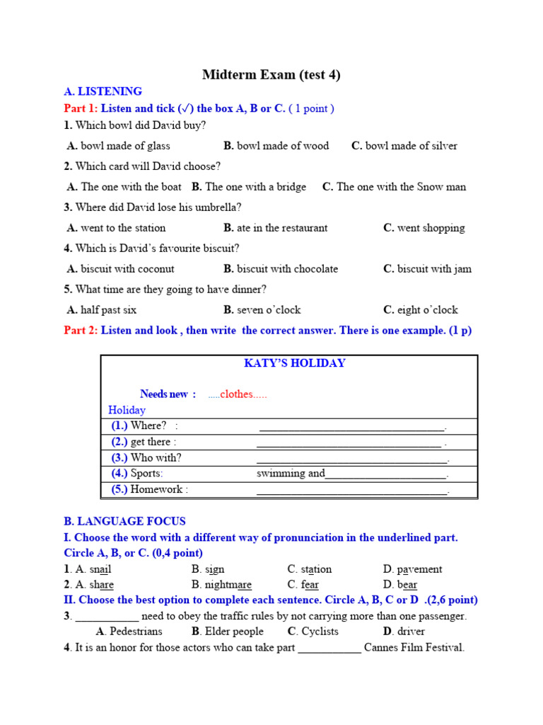 English Midterm Exam Guide Pdf Language Arts And Discipline Home And Garden