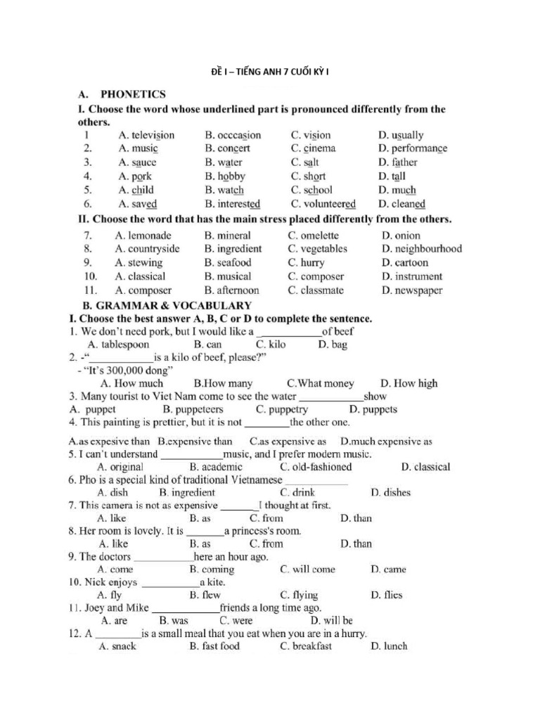 English Grade 7 | PDF