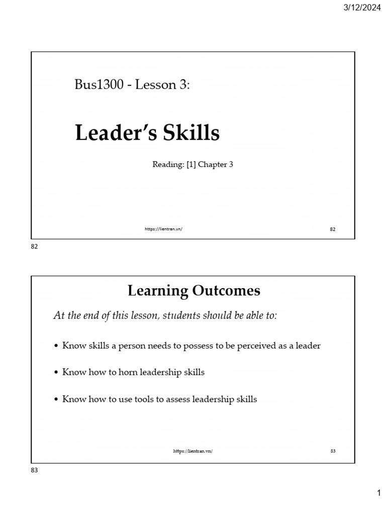 Leadership - Lesson 3 | PDF | Leadership | Creativity